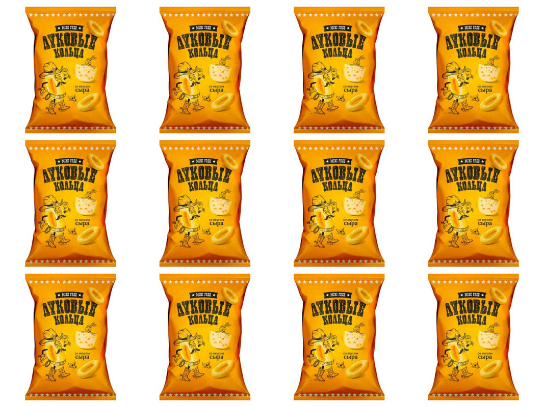 MiniFree Луковые кольца, Сыр, 45 г, 12 шт