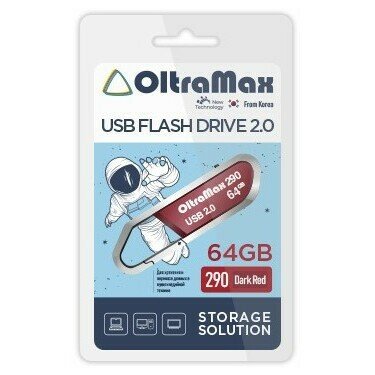 Флешка USB флеш карта OM-64GB-290-Dark Red