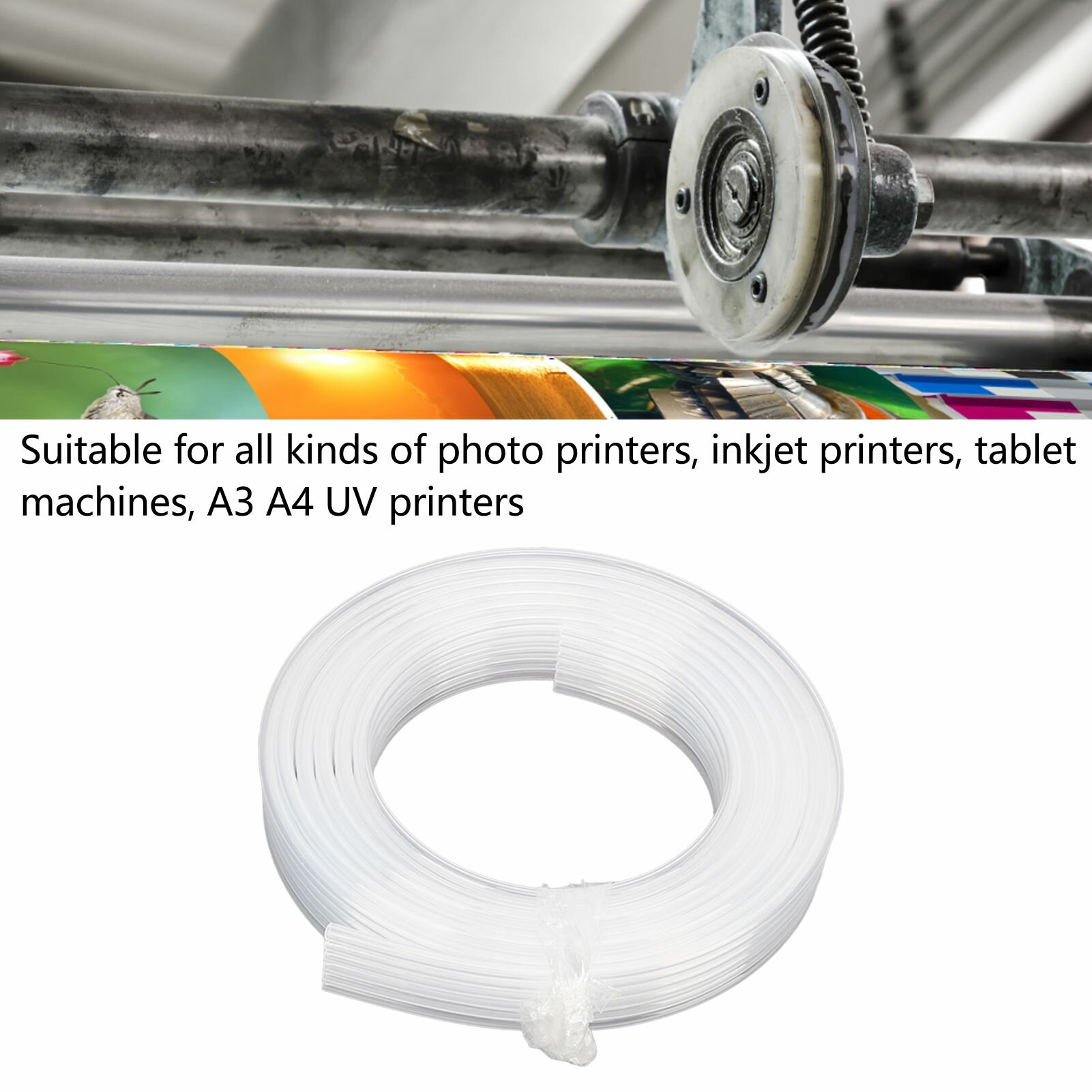 Трубка с чернилами, 6 линий, наружный диаметр 5 мм, внутренний диаметр 3 мм, длина 3 метра, гибкая трубка для принтера, для фотоструйных УФ-принтеров, прозрачная
