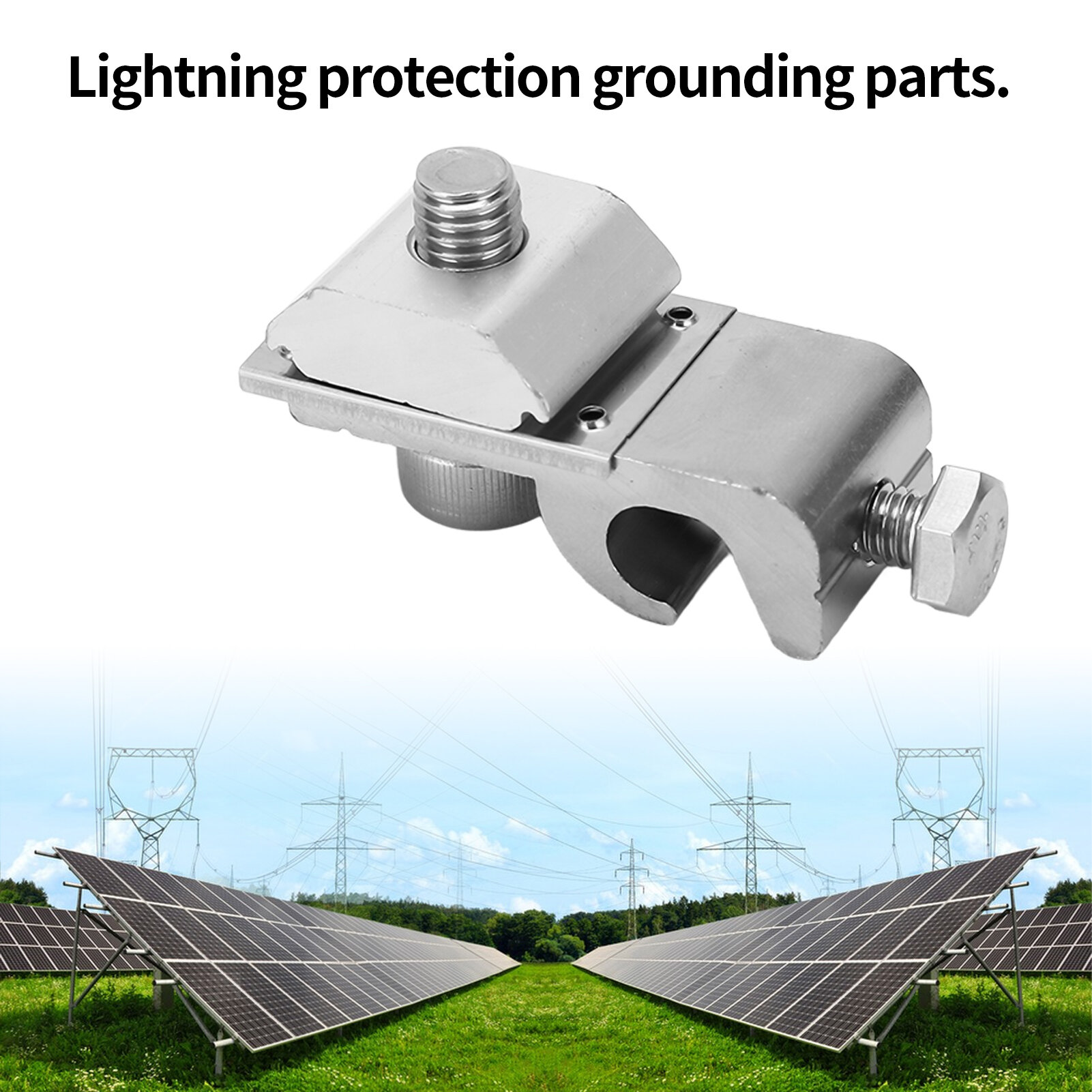 Заземляющий зажим для солнечной панели, 10 шт, алюминиевый сплав M6, наконечник для фотоэлектрического кабеля, аксессуар для провода