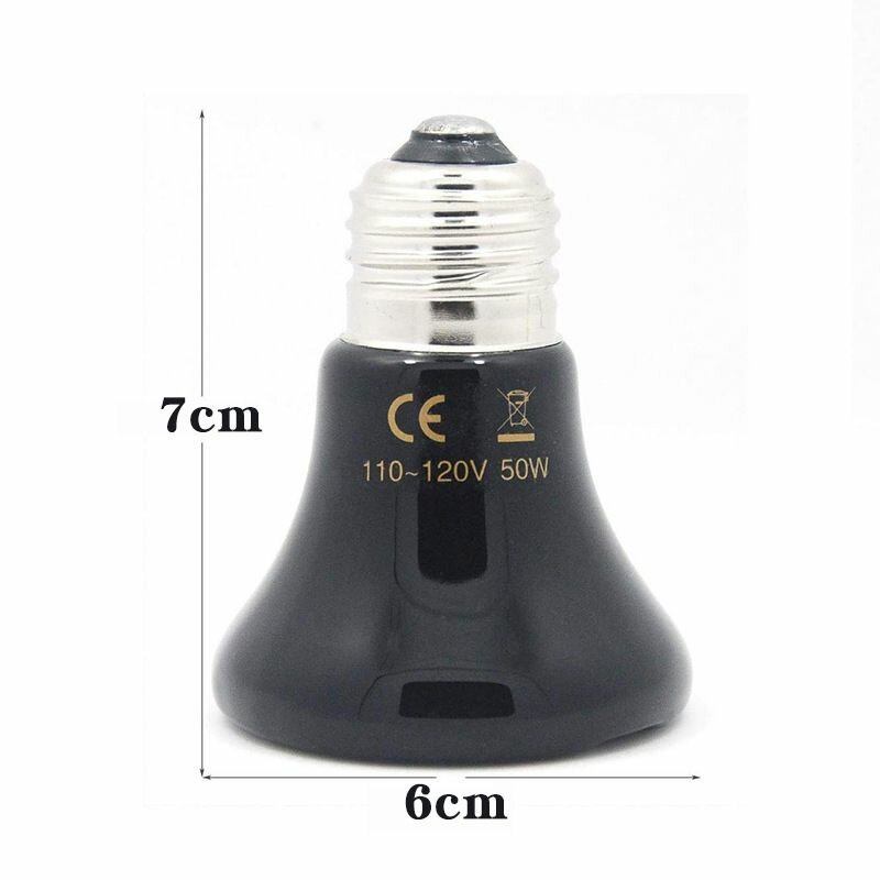 Нагревательная лампа для керамического инкубатора черных рептилий 220 В 100 Вт