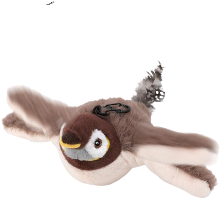 Игрушка для котов Sparrow Shake Shake Плюшёвая Электрическая Самоигровая с Функциями Махания и Звука Материал Плюшёвая Один Игрушка для Кота + Один Зарядный Кабель Смарт Чип с Режимам Махания Встряхивания Чириканье Крылья из Кевлара Стальная Пружина Шея