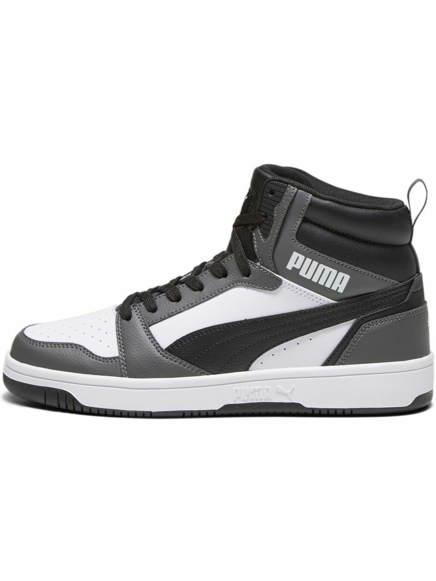 Кеды PUMA Rebound V6, полнота F, размер 10 UK, серый, белый, черный — фото 1