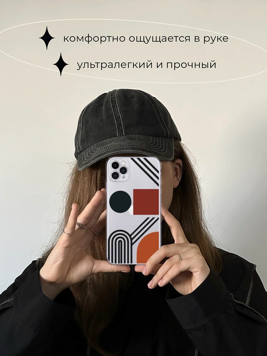 Чехол на Apple iPhone 11 Pro / Айфон 11 Про с принтом Абстрактная композиция, прозрачный — фото 1