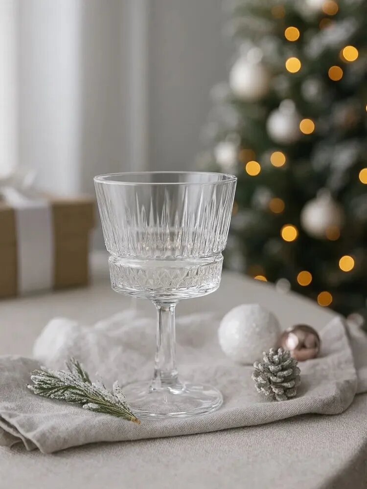 Набор винных бокалов, фужеров Pasabahce "Элизия" 2 шт, 260 мл. Закаленное, ударопрочное стекля. Турция