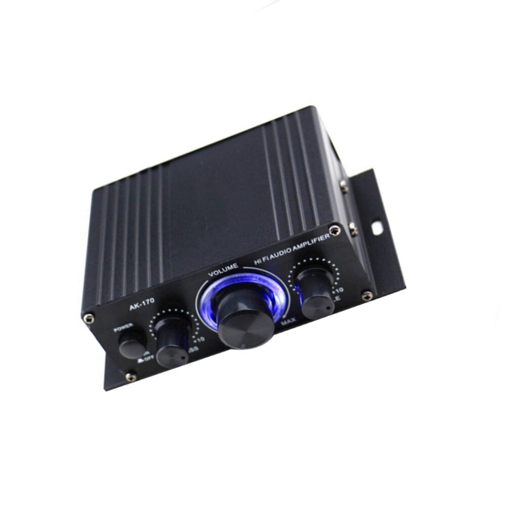 Легкий Усилитель Мощности 12V Mini 20x20W HIFI Цифровой Стереоусилитель Звука