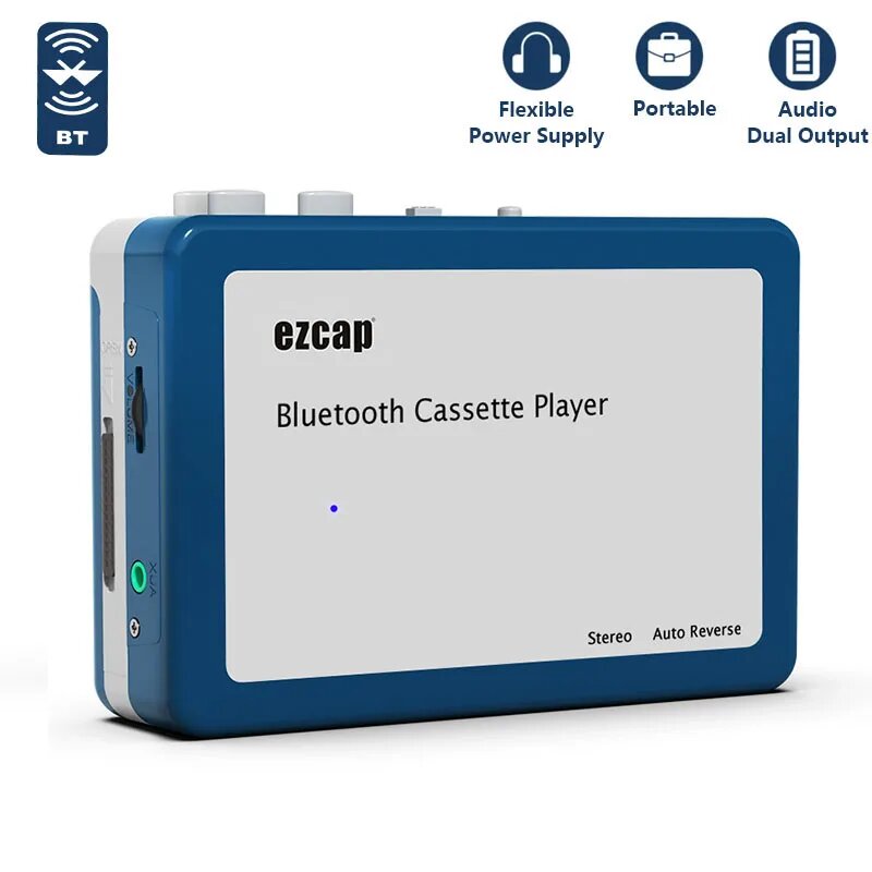 EZCAP215 Bluetooth кассетный магнитофон кассетный плеер передатчик стерео музыкальный плеер адаптер в MP3-конвертер