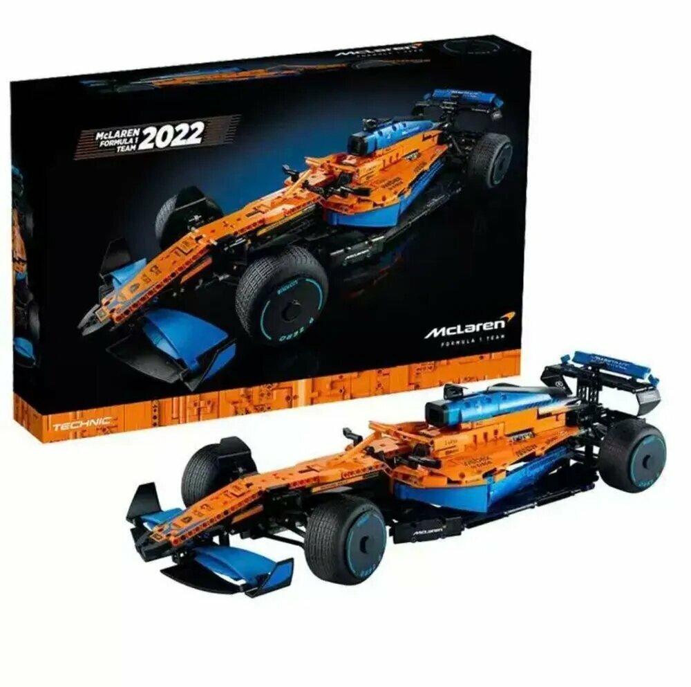 Конструктор "McLaren F1", для детей от 6 лет, 1639 деталей, цвет оранжевый/красный