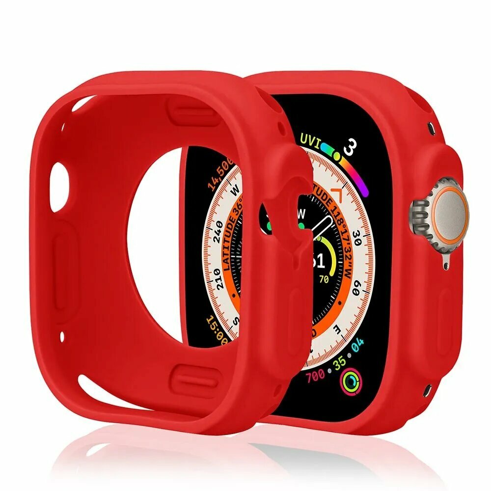 Чехол для Apple watch Ultra 49mm, Силиконовый