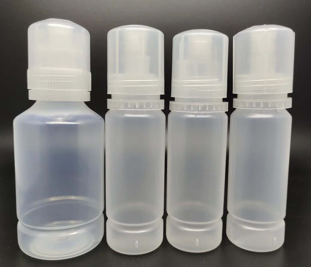 Пустые бутылки для заправки Epson Ecotank 4 шт 140ml 70ml