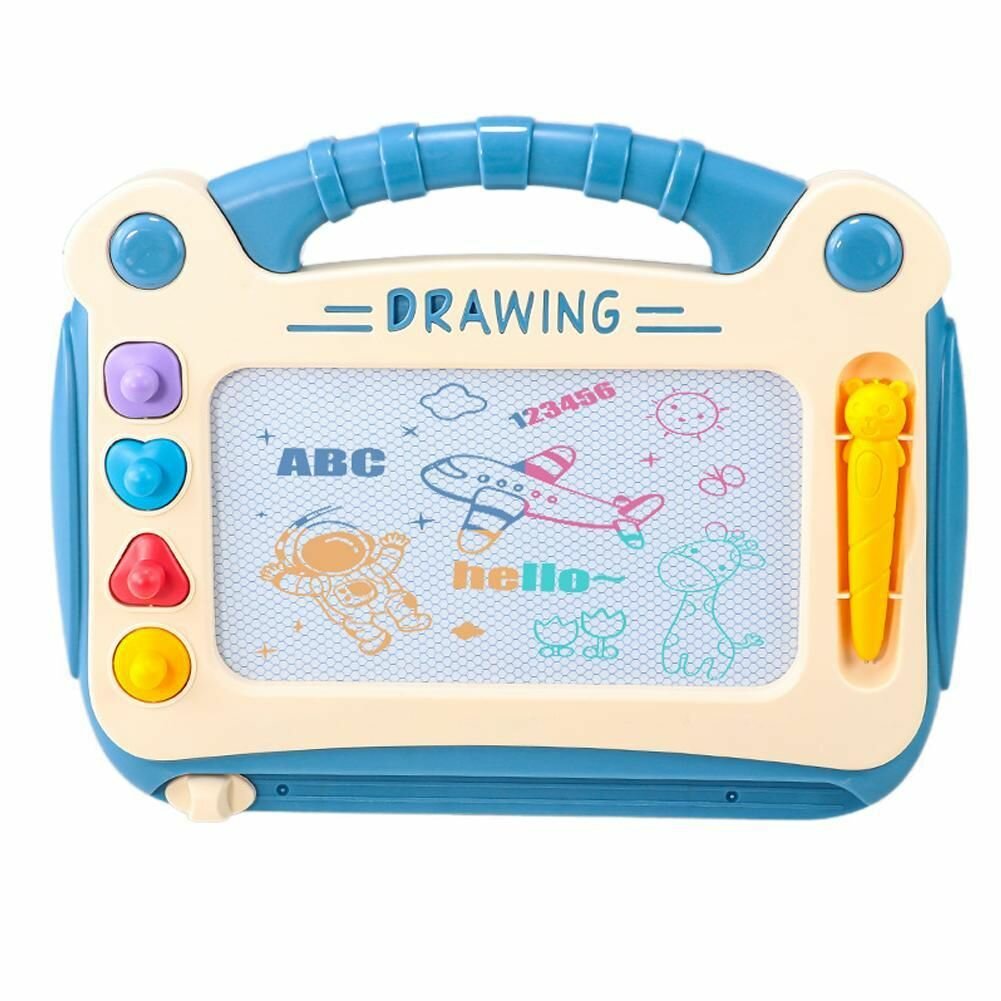 Доска для рисования детская планшет со стилусом и цветными изображениями, подарок