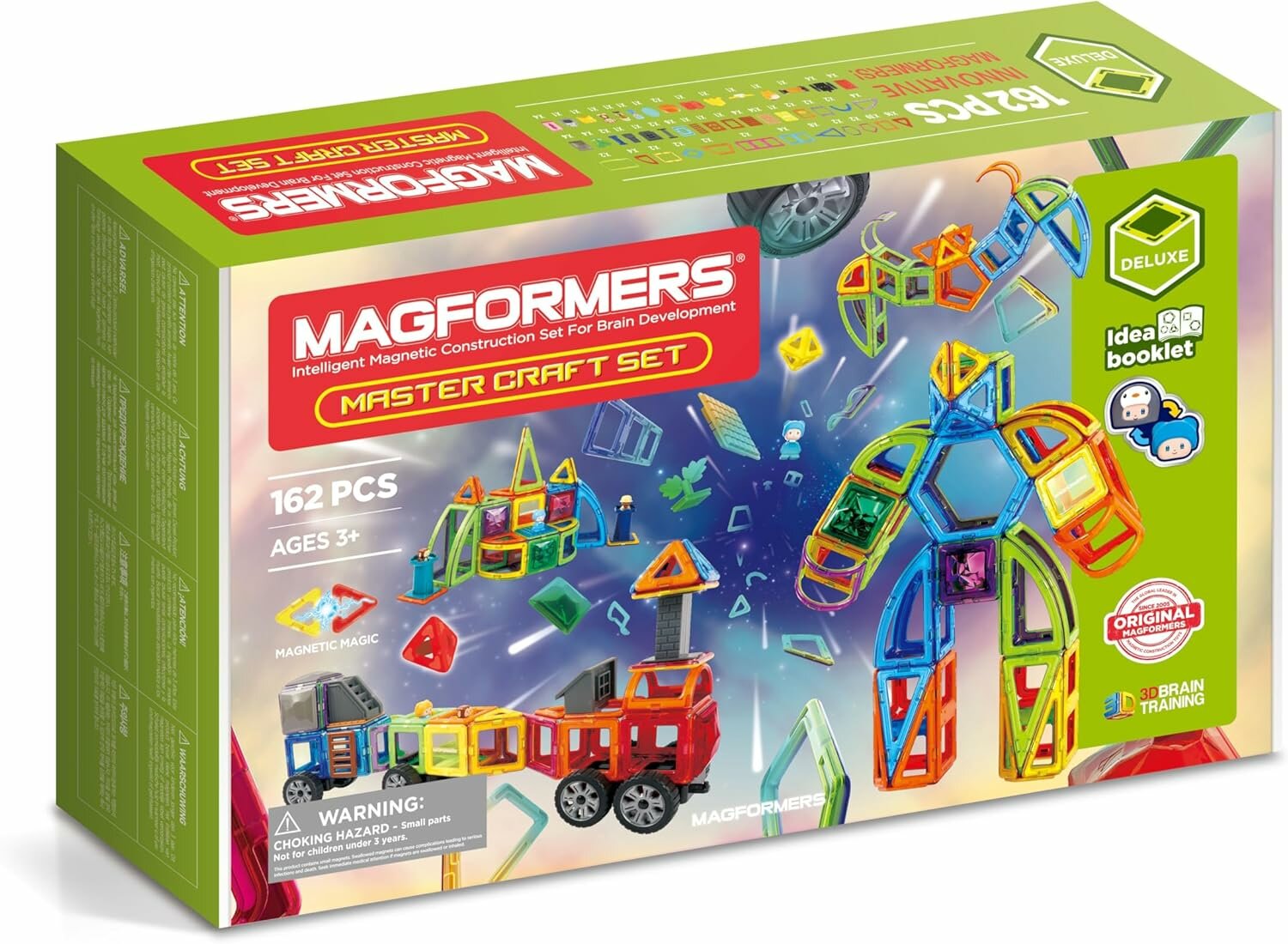 Конструктор Magformers Deluxe - Магнитный конструктор Master Craft Set, 162 детали - Магформеры 279-15