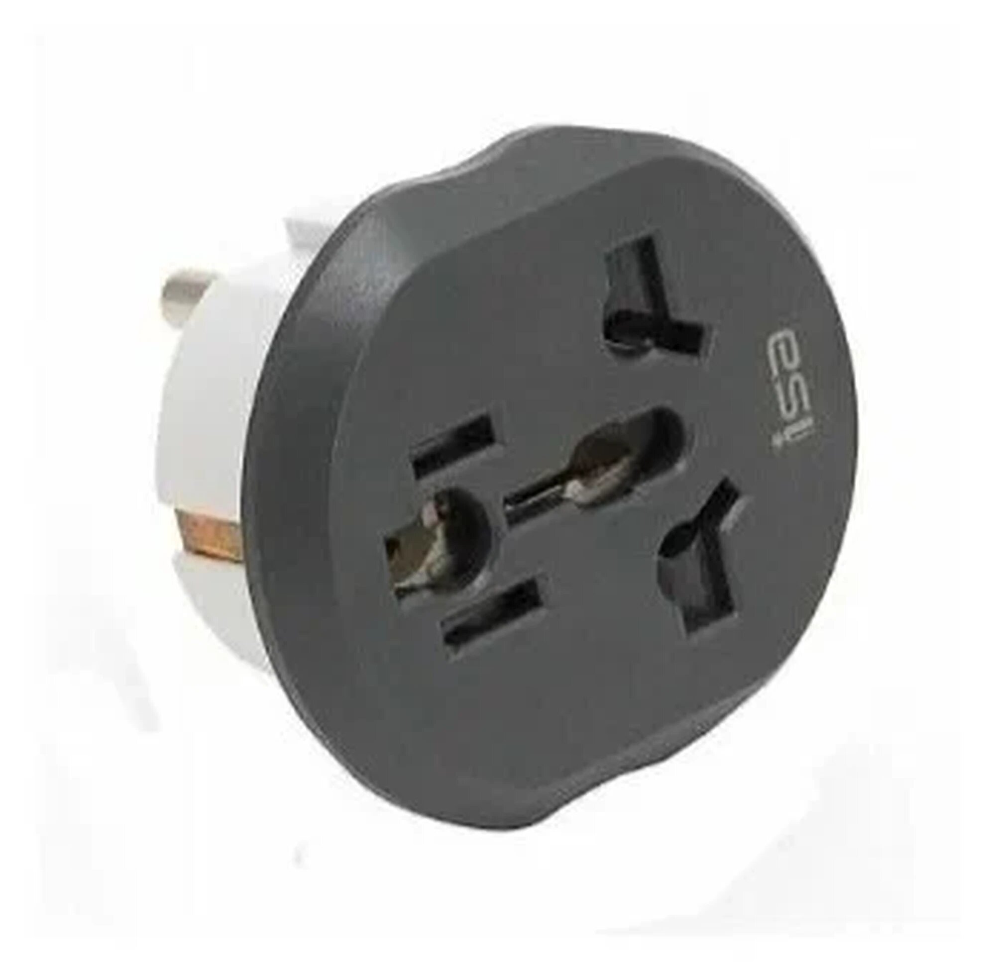 Переходник Isa AD01, для евровилки, 16А, 4 штуки в упаковке, белый/серый