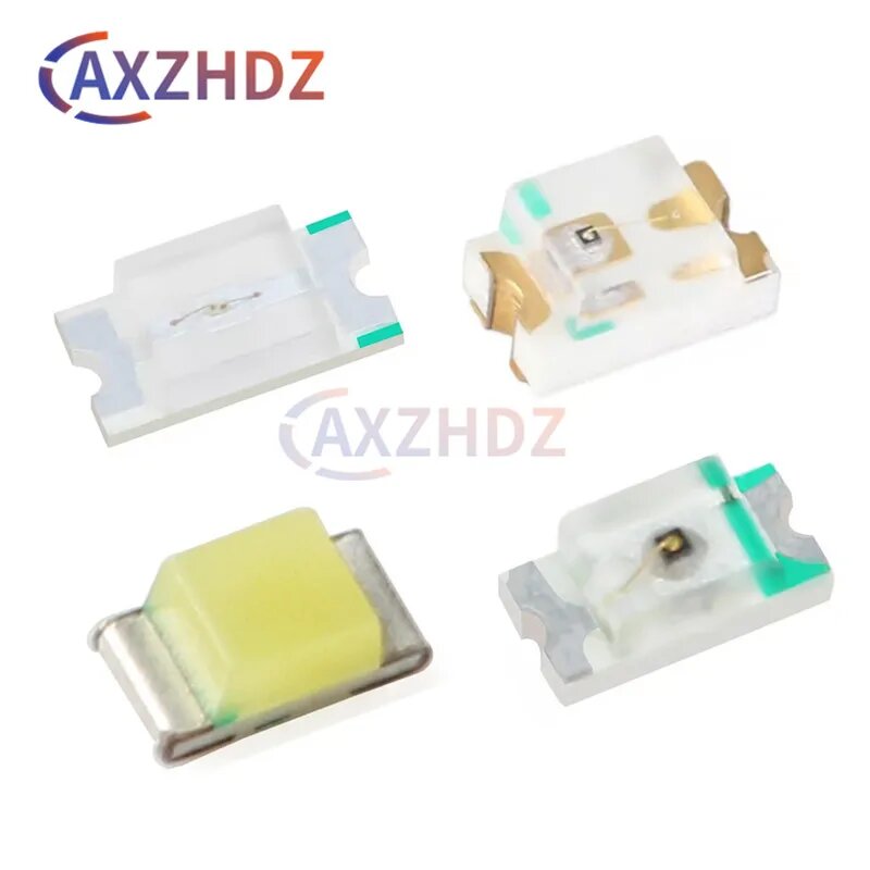 100 шт. 0402 0603 0805 1206 SMD светодиод белый красный желтый изумруд зеленый синий фиолетовый оранжевый светоизлучающий диод 1608 2012 3216