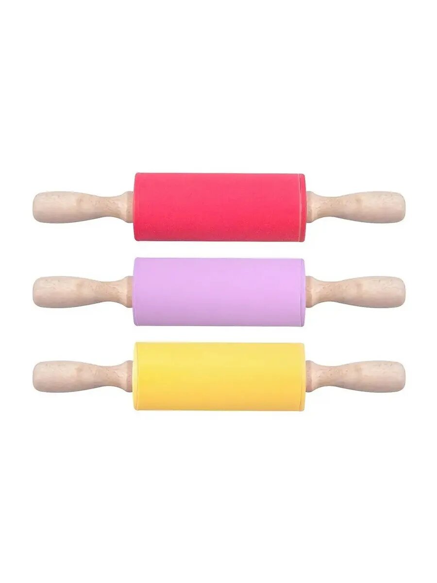 Удобная деревянная скалка для теста 23 см