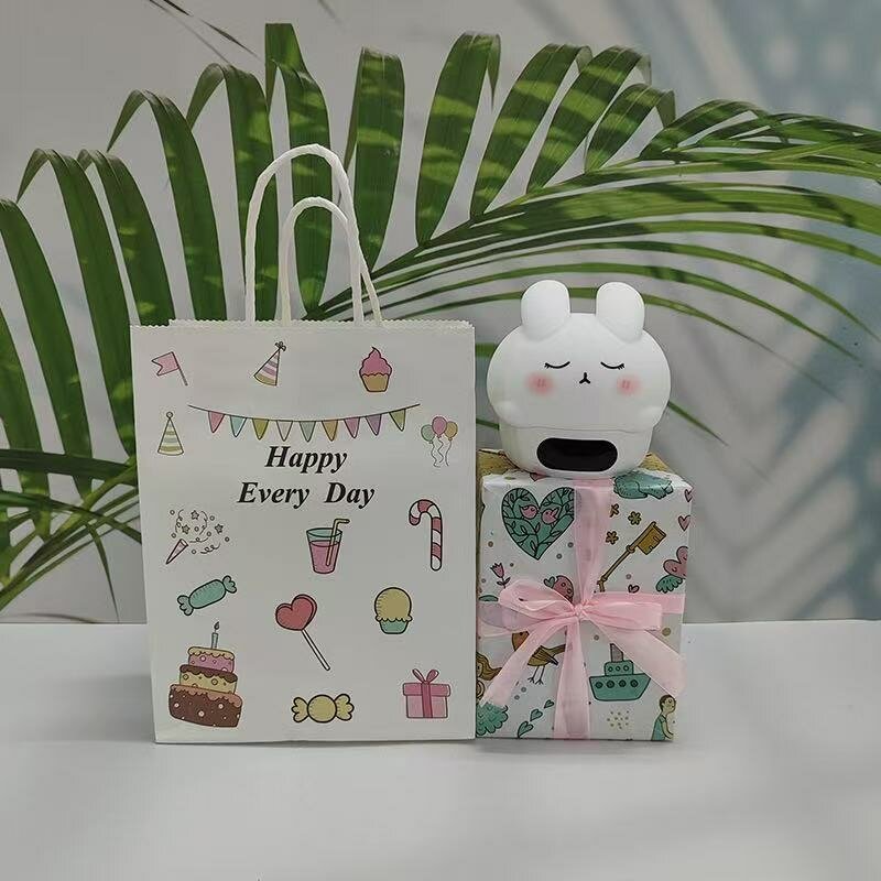 Новый будильник Animal Party Shy Rabbit and Dudu Duck Smart Soft Light Mini Alarm Clock с цифровым дисплеем температуры и электронным ночником для сна.