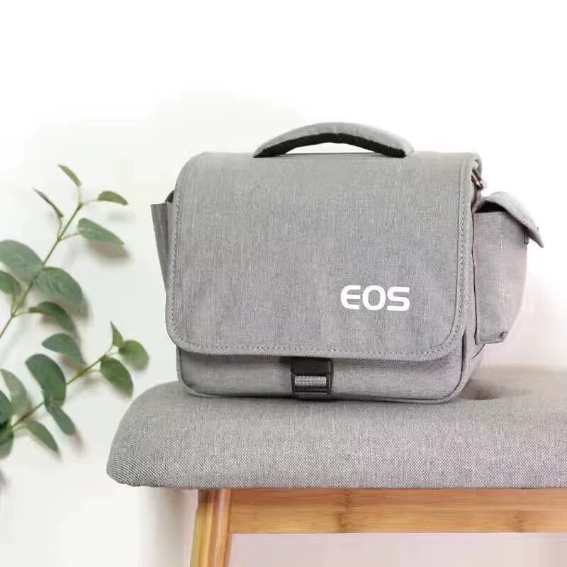 Большой текстурированный серый чехол для камеры Canon EOS R50/R10/R8/R7/R6/R5, подходит для зеркальных и беззеркальных