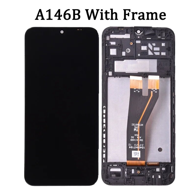 6,6 'для Samsung A14 5G A146 ЖК-дисплей с цифровым преобразователем сенсорного A146B With Frame