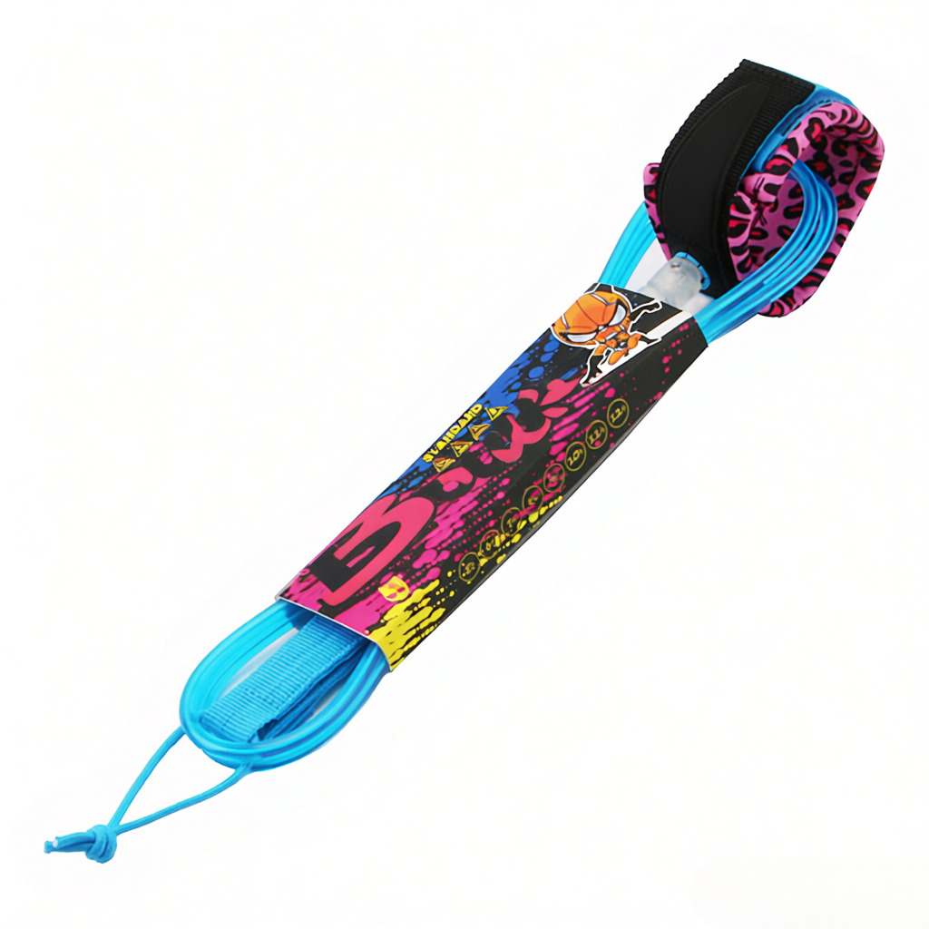 Surf Leash 7mm 6ft 8ft Прямая Лесенка для Сёрфборда Лесенка для Ноги SUP Черный Синий Зеленый Красный 1 Шт