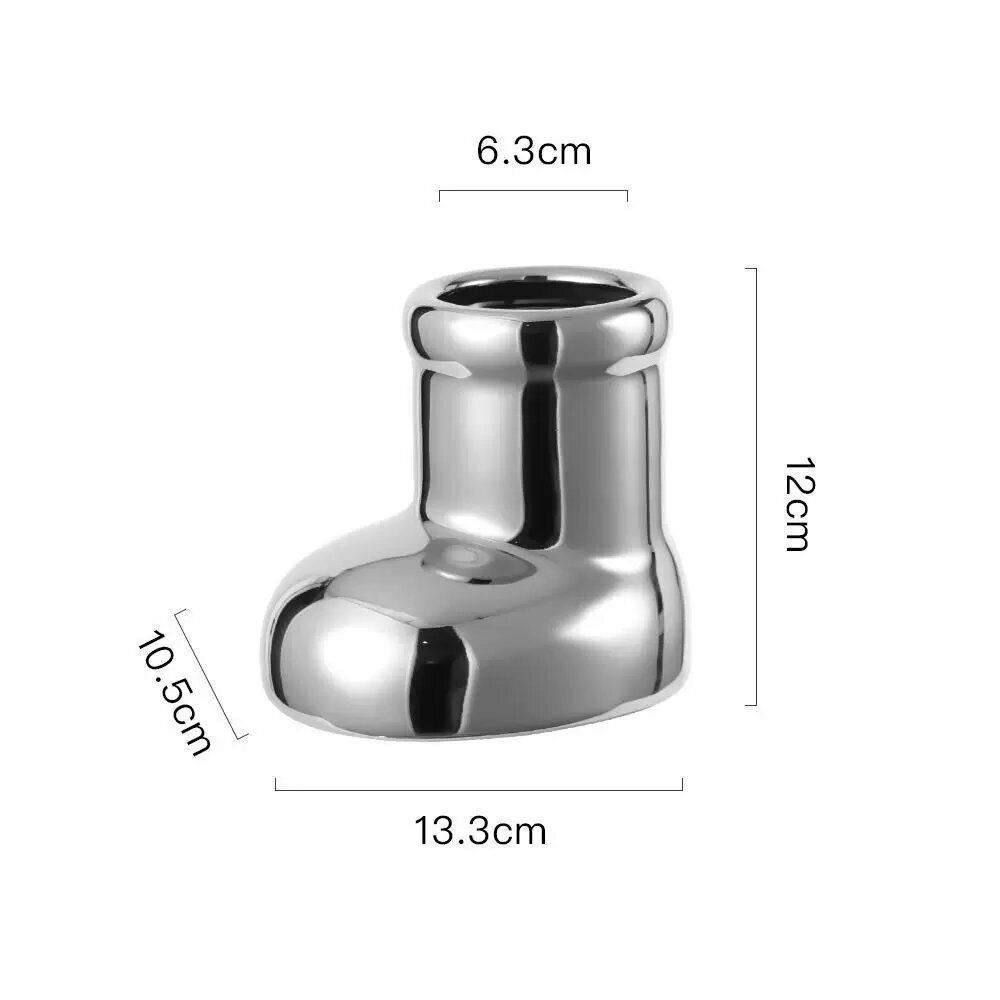 Красная ваза из керамики в форме туфельки, в стиле инс, высококачественная, эстетичная, для гидропоники, простая и