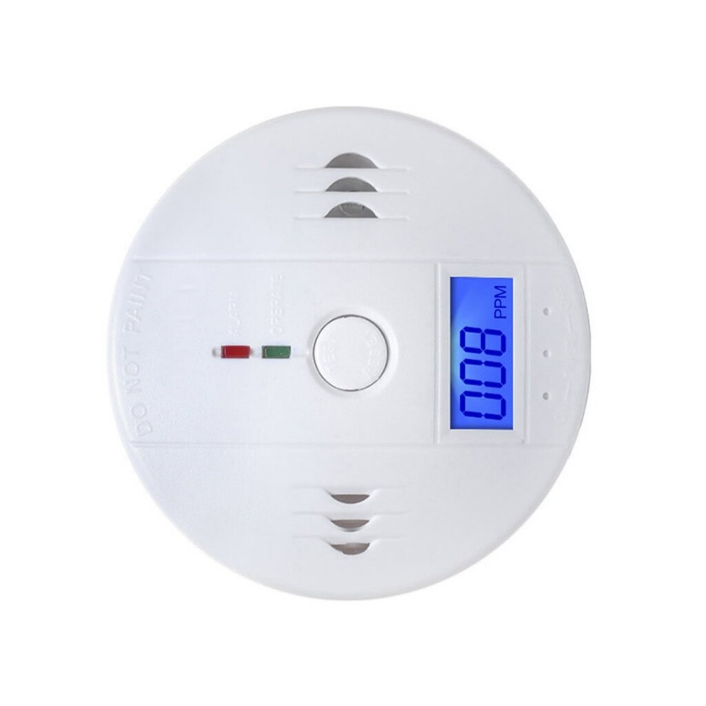 Детектор угарного газа с цифровым дисплеем на батарейках