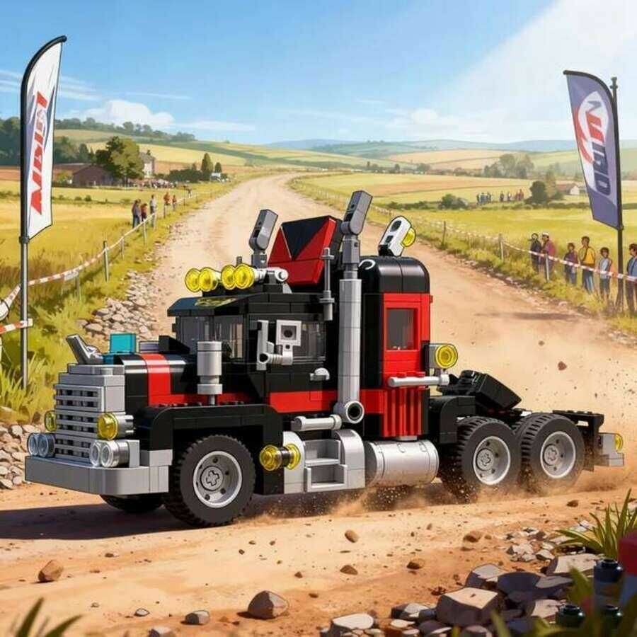 MOC гигантский грузовик строительные блоки 523 деталей