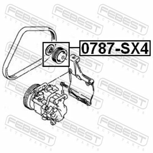 Ролик натяжной комплект для автомобилей SUZUKI, FIAT 0787-SX4, FEBEST 0787SX4