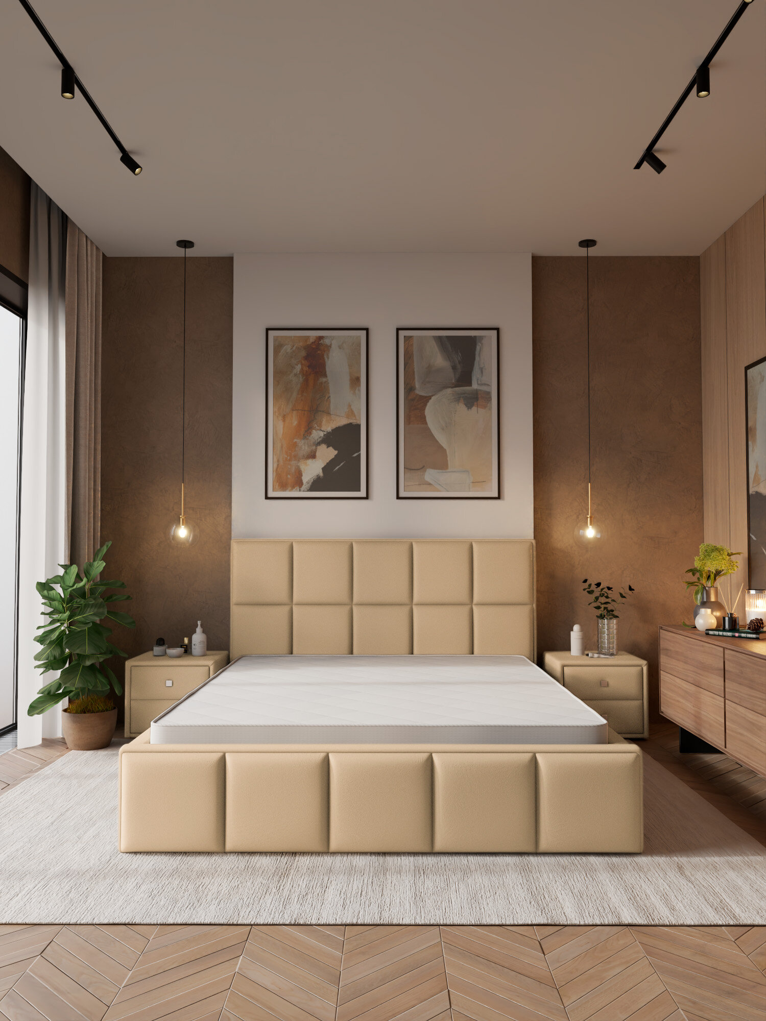 Кровать двуспальная 160х200 с подъемным механизмом, Флоренция макси с мягким изголовьем для дома и спальни, ортопедическое основание, ящик для белья