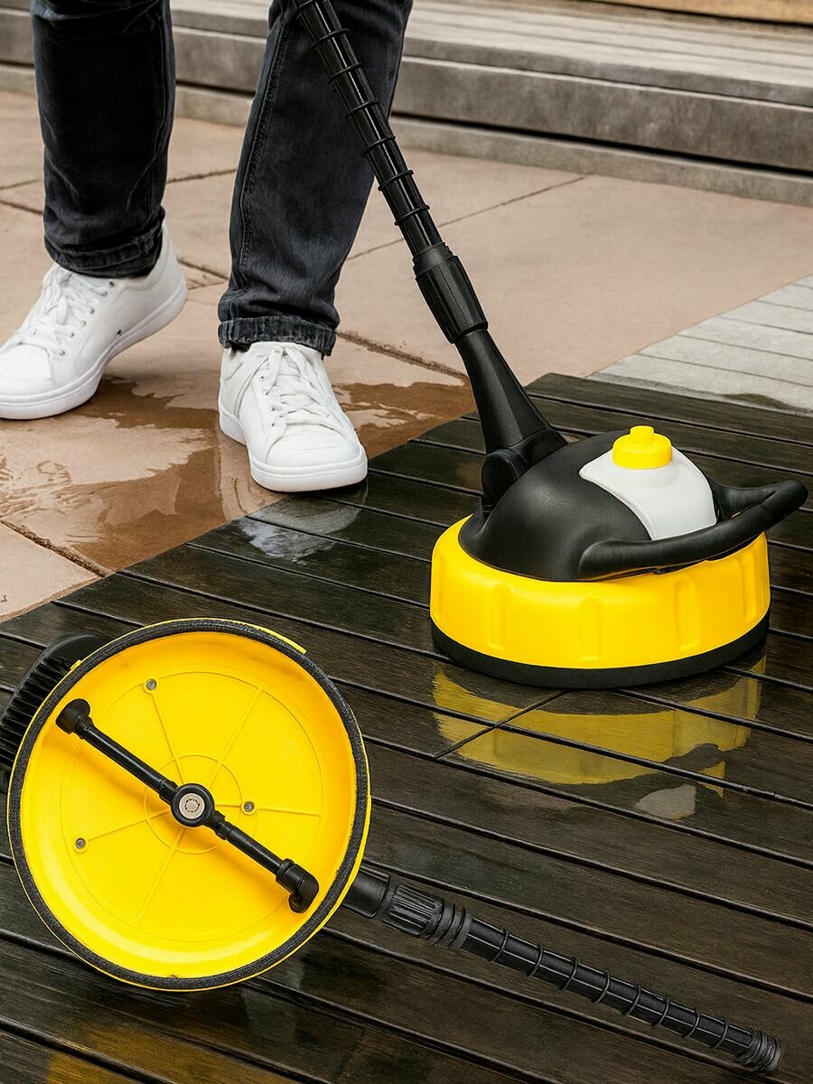 Щетка для мойки высокого давления, плитки, брусчатки, домашнего пола, совместима с многими мойками.