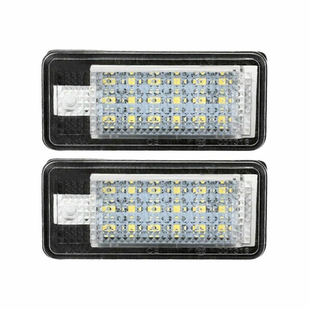 Светодиодная лампа для номерного знака Audi, совместима с моделями A3 S3 A4 S4 A6 C6 A8 S8 Q7, яркое белое освещение