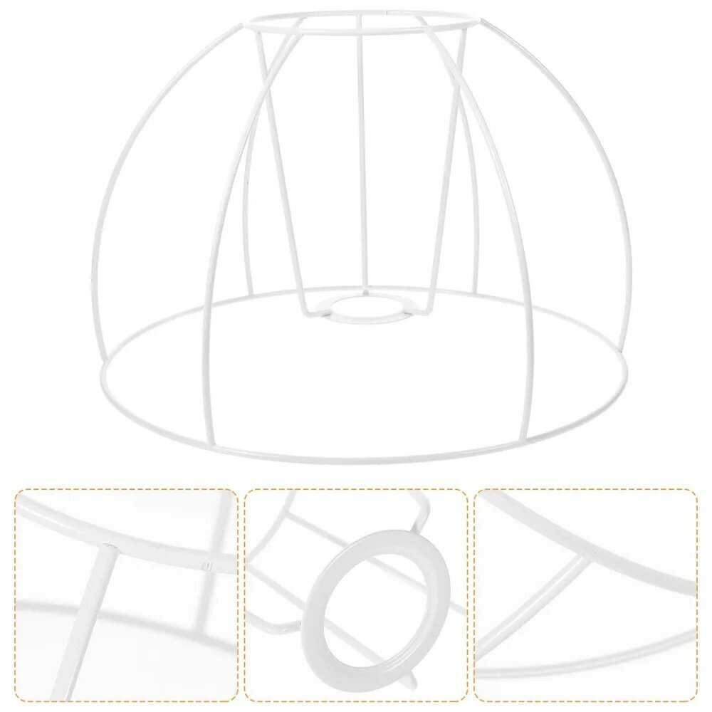 Каркас абажура из металла белый для настольных ламп и светильников