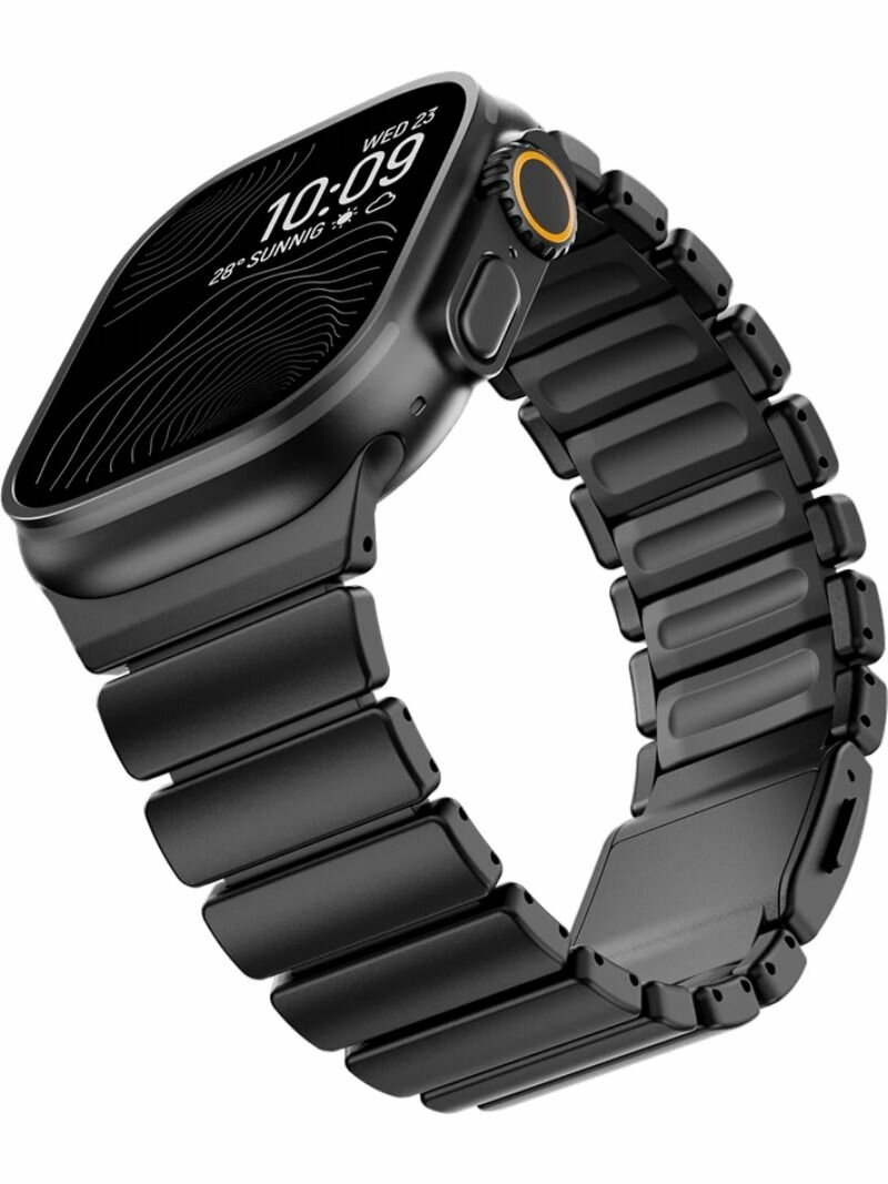Титановый ремень для Apple Watch Ultra 3 2 49mm серии 11 10 46mm магнитный браслет для Iwatch 9 8 7 6 5 4 SE 3 44mm45mm