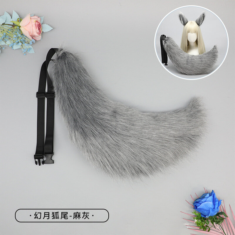 Одна штука дропшиппинг большие ручные плюшевые аксессуары для косплея с ушами и хвостом животного, реквизит, лисий хвост, волчий хвост