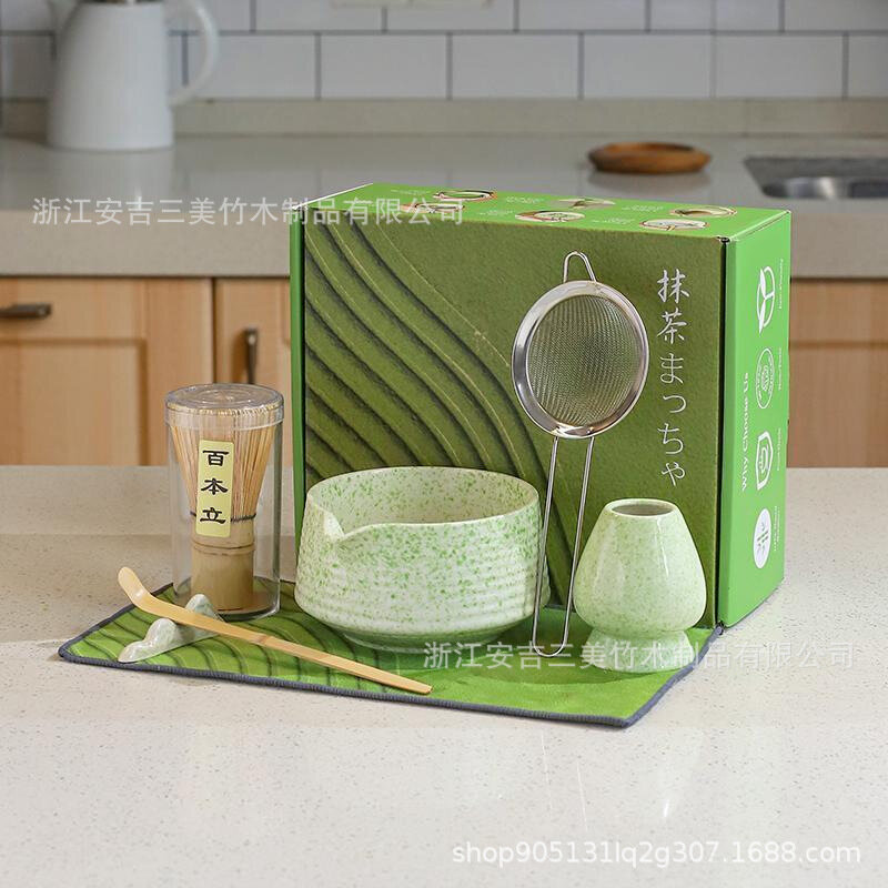 Чаша для матча, свежий и простой стиль, японский стиль, подставка для ста книг, инструмент для матча, подставка для чайного набора