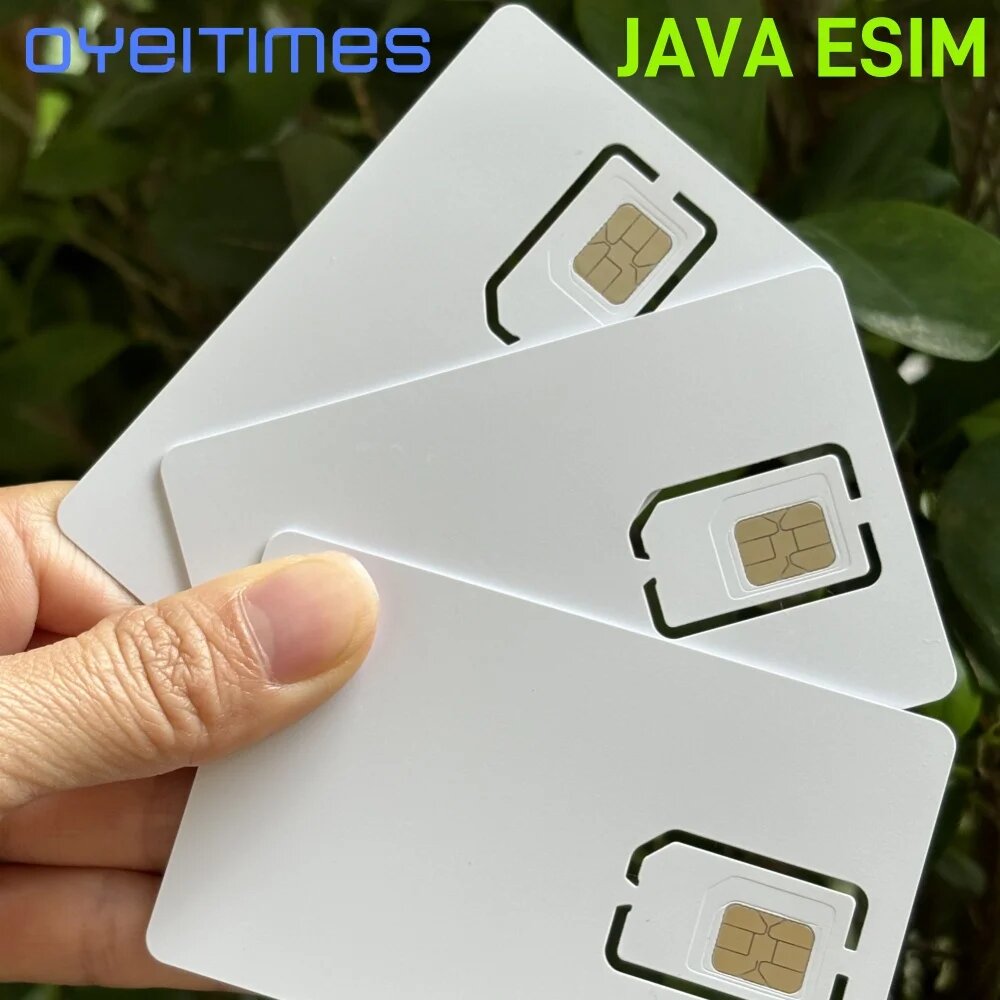 OYEITIMES, 10 шт, пустая карта RSP ESIM MINI Nano Micro, программируемая карта JAVA ESIM 2FF 3FF 4FF GSMA для телекоммуникационных операторов