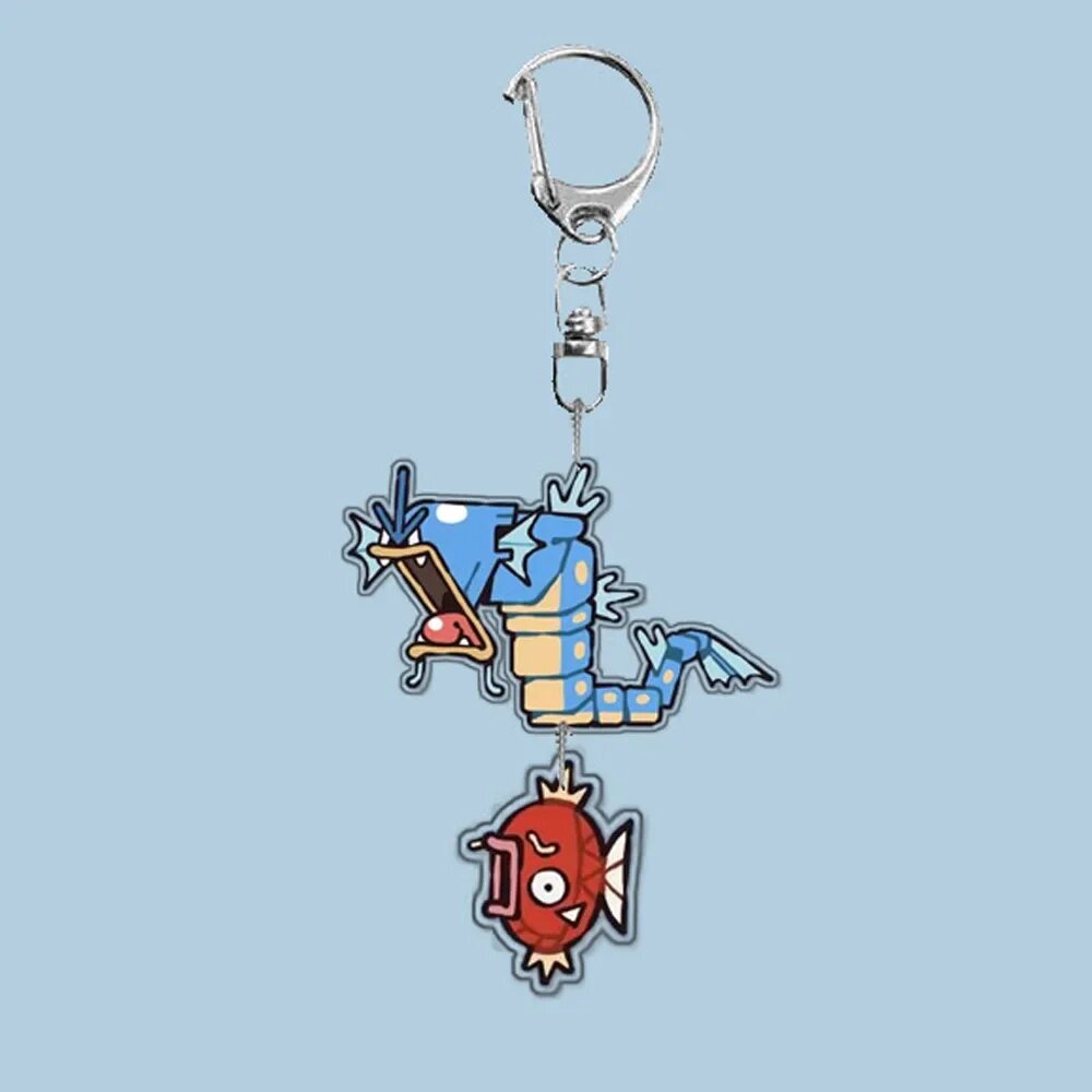 Акриловый брелок Pokemon Gyarados и Magikarp, цвет 9