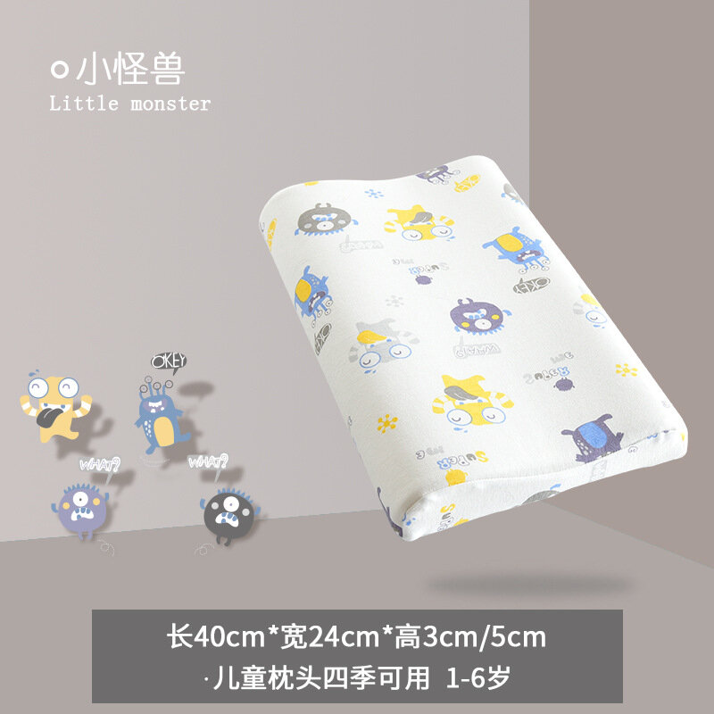 Подушка для поддержки шеи из чистого хлопка с пеной памяти Candy Teddy для учеников начальной школы, младенцев, малышей, детей в детском саду в возрасте от 1 до 12 лет