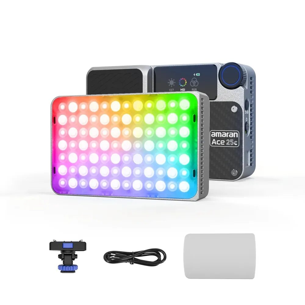 Полноцветная компактная светодиодная мини-подсветка для камеры Aputure amaran Ace 25c 2300K-10000K