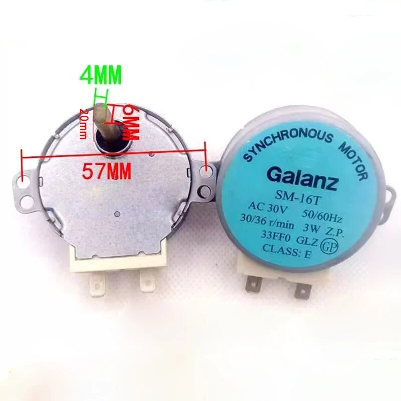 1 шт. для Galanz микроволновая печь поворотный стол синхронный двигатель SM-16T световая волна духовка с плоским валом мотор перемешивания 30 В Запчасти