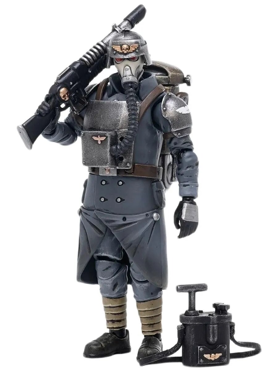 Подвижная фигурка JOYTOY Warhammer 40K Astra Militarum Death Korps of Krieg Veteran Squad Demolitions Specialist коллекция игрушек