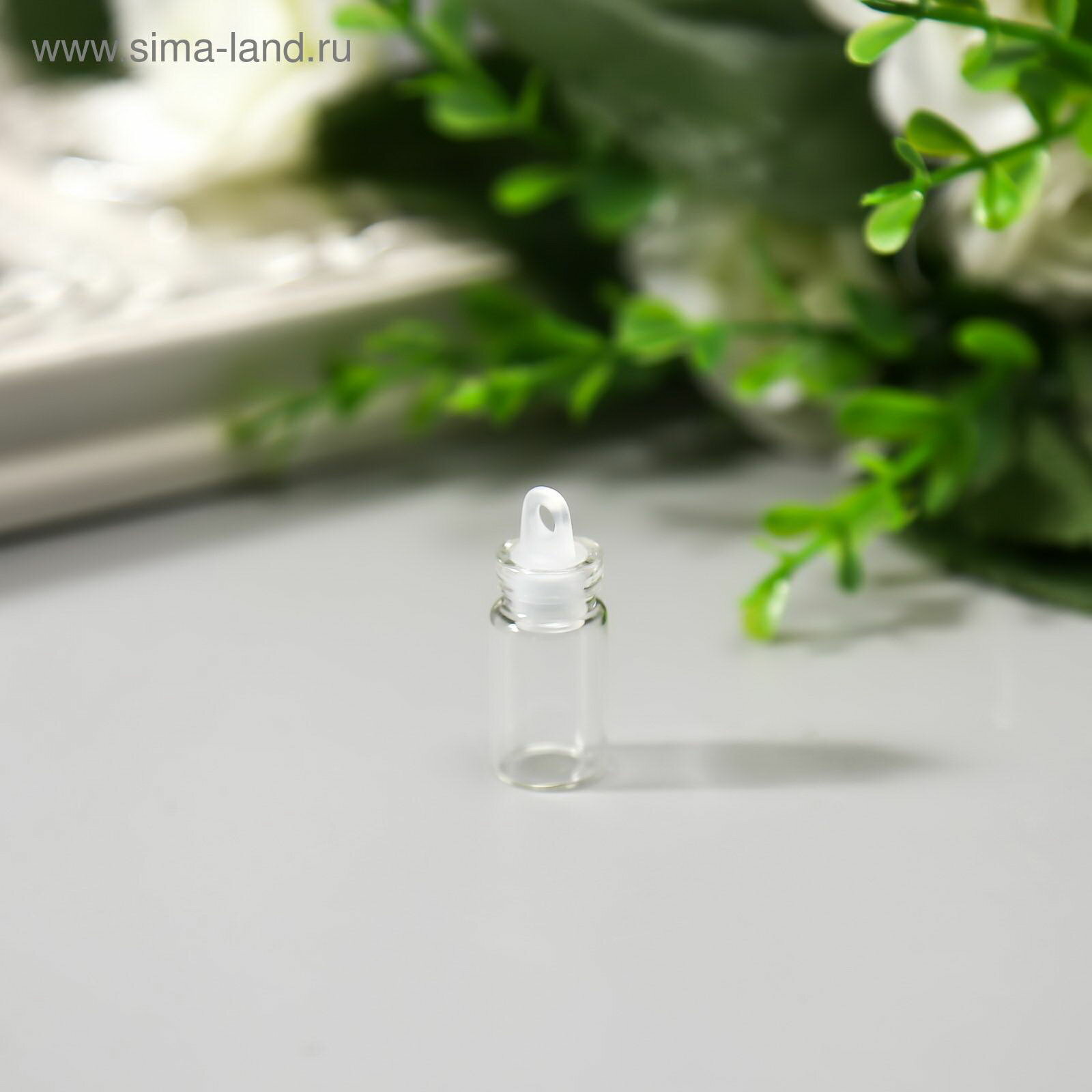 Декор для творчества стекло "Бутылочка с пробкой" 2.2х1.1х1.1 см, 105 шт.