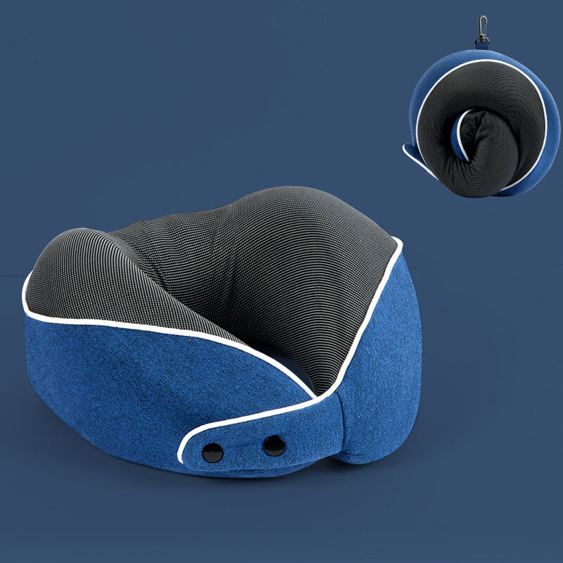 Горячая продажа U-образной подушки из пены с эффектом памяти, U-образной подушки для шеи, подушки для путешествий с медленным восстановлением, подушки для самолета, складной портативной подушки для шеи