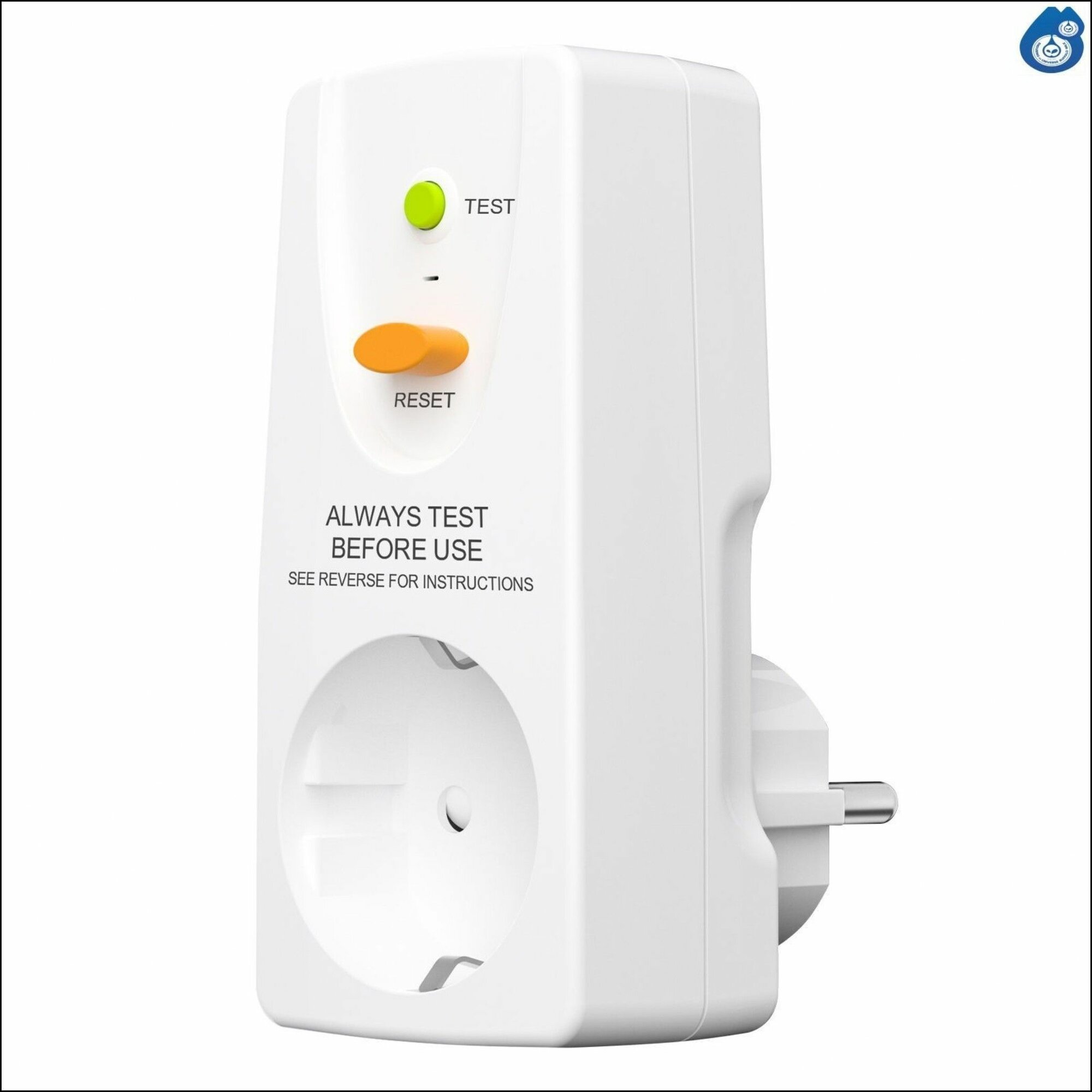 HITRENDS Розетка с УЗО (УЗД) 1 шт, белое защита от утечки тока, автоматическое отключение, европейский стандарт