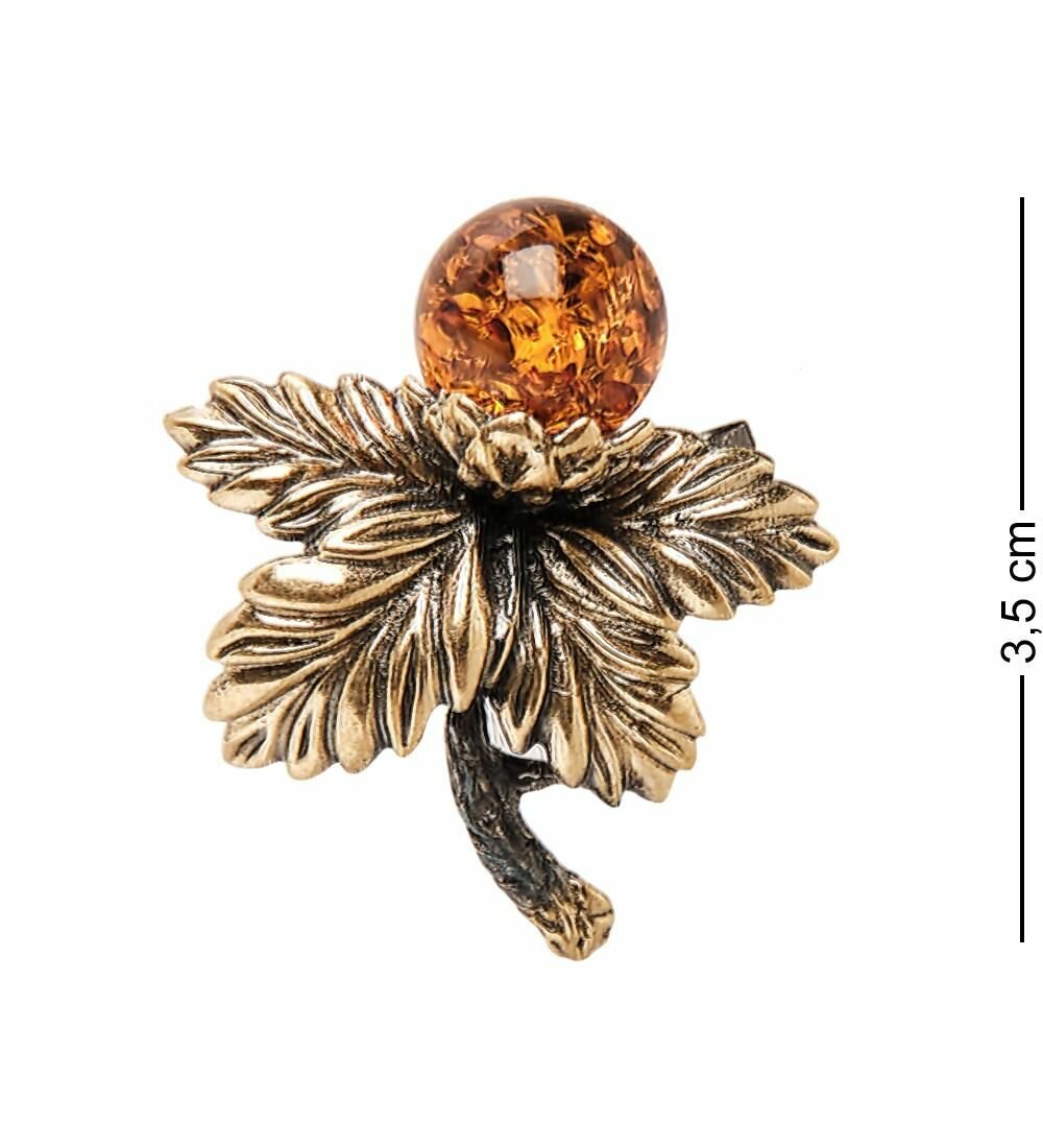 Брошь, янтарь