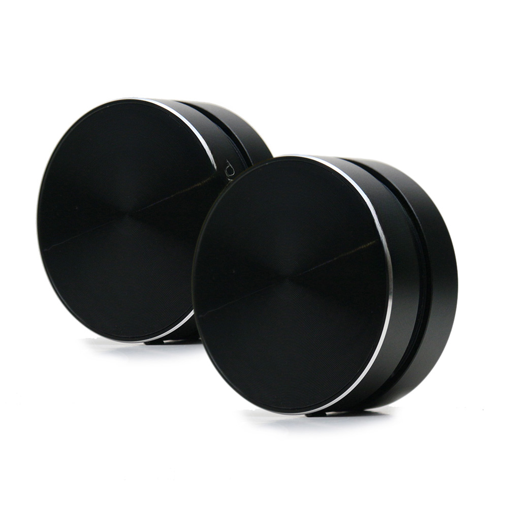 DuraMOBI Беспроводной колонка костной проводимости TWS стерео портативная компактная миниатюрная со встроенной магнитной фиксацией BT 5.0, 2 штуки, черный/красный/серебристый, металл, 3 Вт, 40*40*24 мм, 38 г, 400 мАч, 120Гц-16кГц