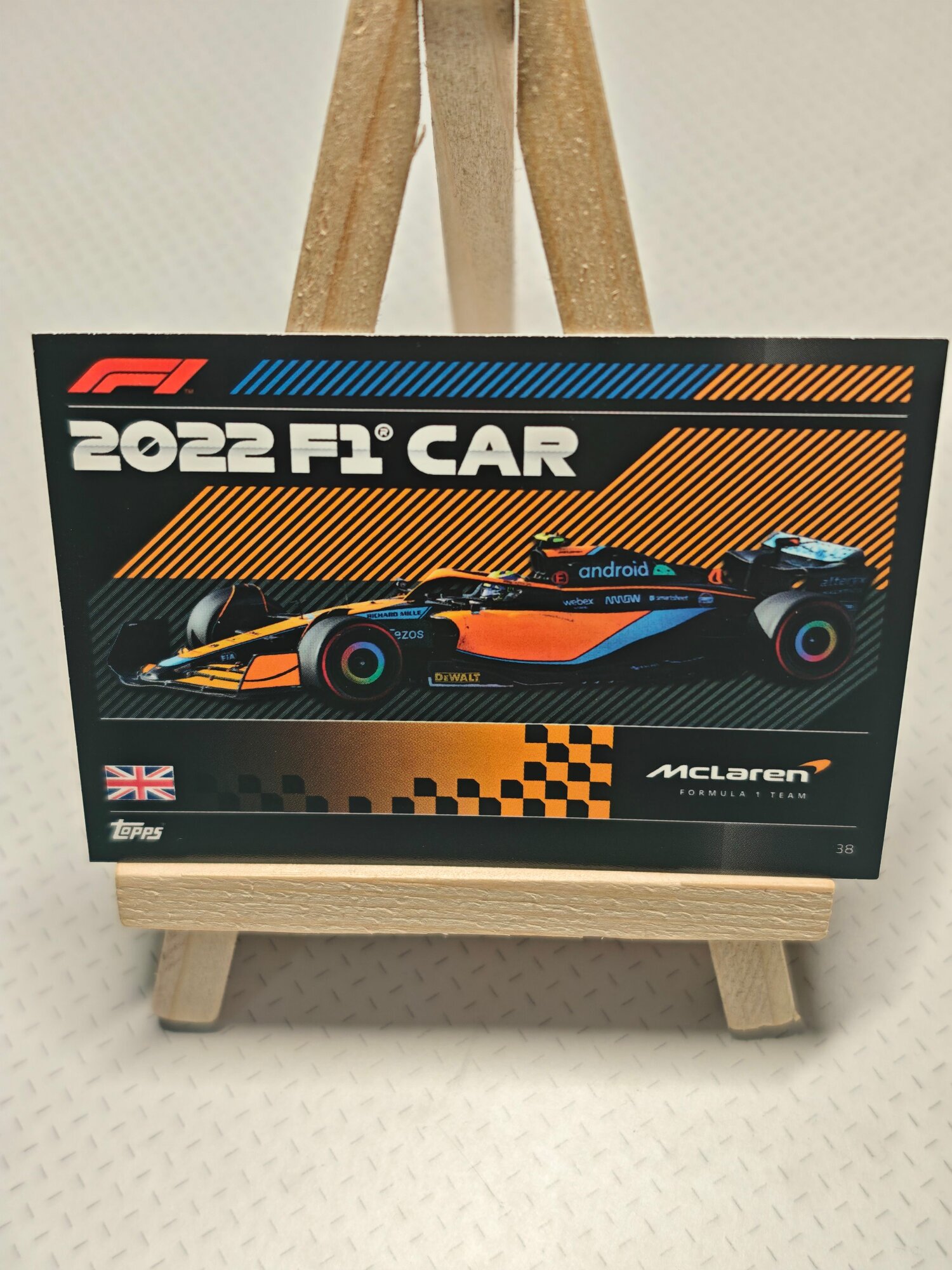 Коллекционная карточка Topps F1 Turbo ATTAX в горизонтальном стандартном формате