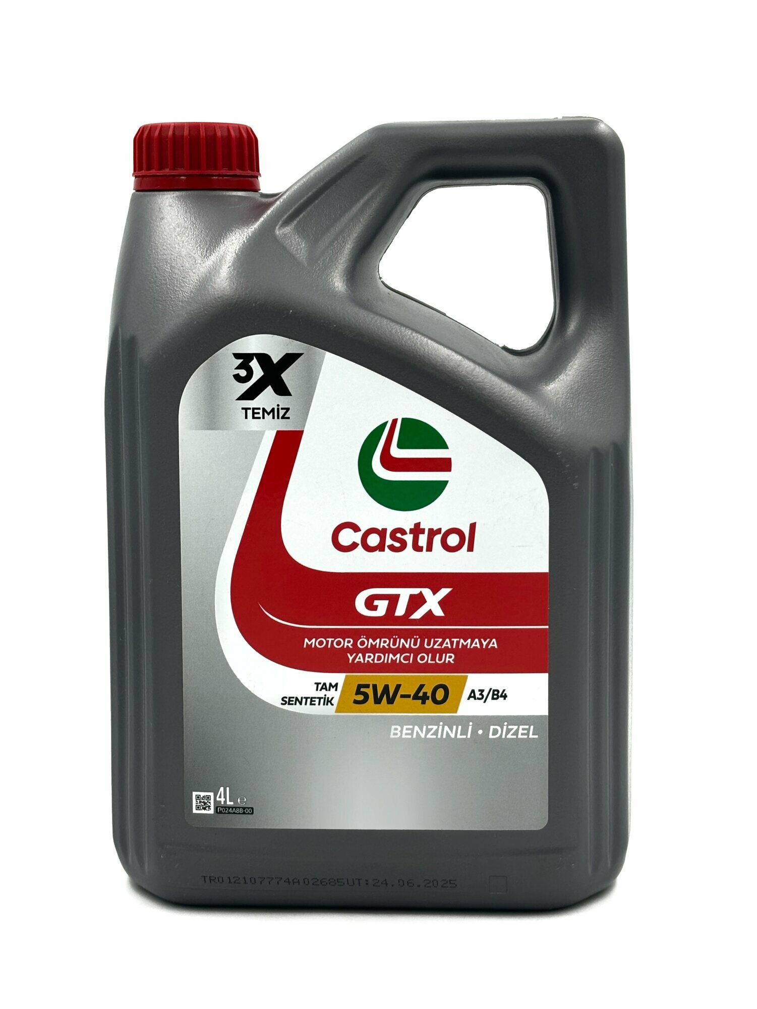 Масло моторное Castrol GTX 5w-40 A3/B4 , 4 литра , синтетическое