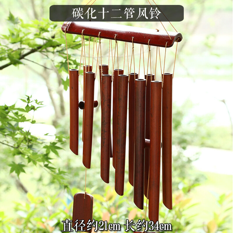 Креативный уникальный бамбуковый ветряной колокольчик, подвесное украшение, бамбуковый колокольчик, подарок фэн-шуй, бамбуковая трубка, ветряной колокольчик, китайский стиль, подвесное украшение