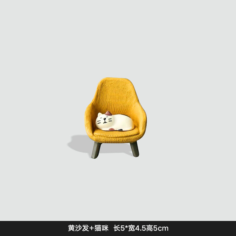 Кресло-качалка в виде лягушки, милый ручной работы орнамент для дома, настольный очаровательный автомобиль, DIY, модный маленький орнамент из смолы