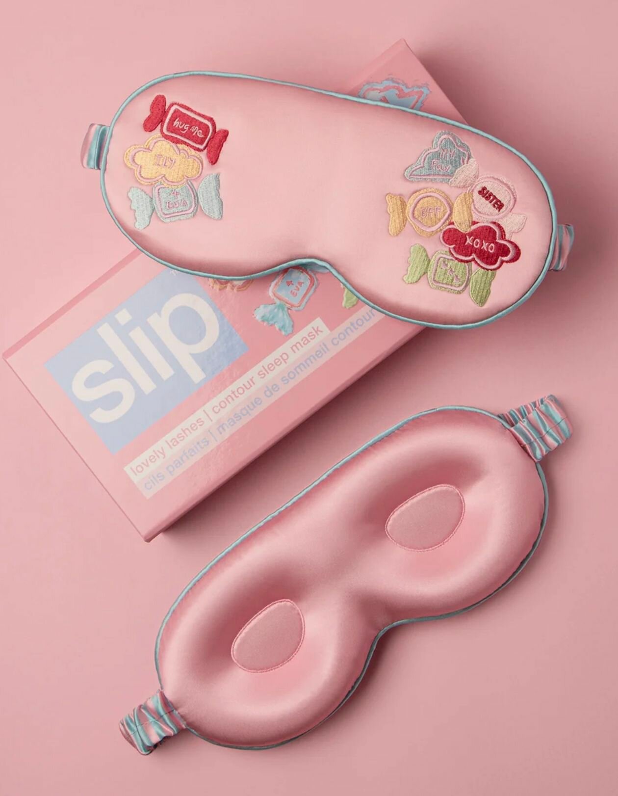 Slip Маска для сна c контуром из 100% шелка, Besties
